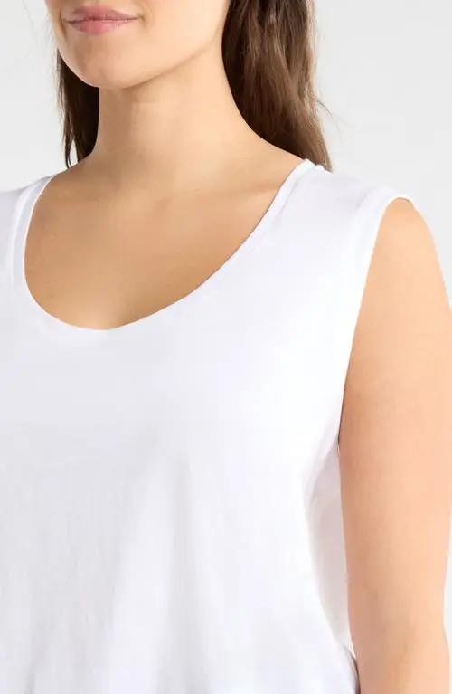 Eileen Fisher Scoop Neck Organic Cotton Tank
