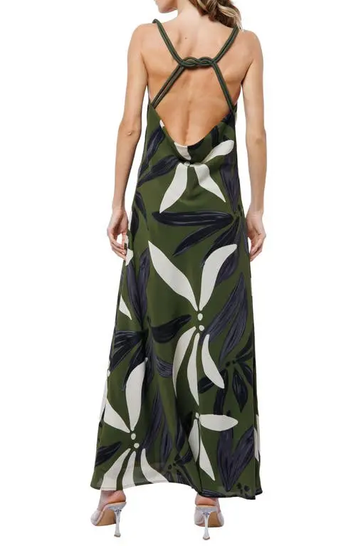 CIEBON Charisse Abstract Floral Print Maxi Dress