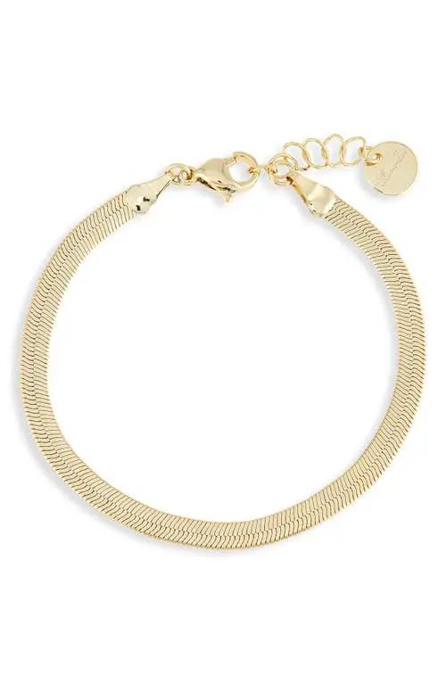 THE SIS KISS Skinny Herringbone Chain Bracelet - Gold