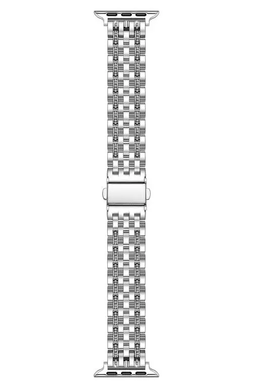 POSH TECH Stainless Steel And Rhinestone Apple Watch Band - Silver