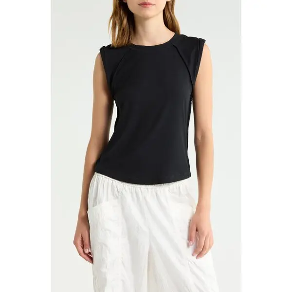 Free People Love My Twist Muscle Tee - Black
