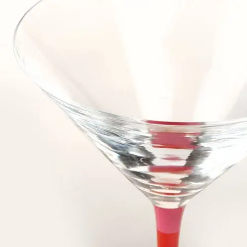 ZSA ZSA ZSU Loess Hand Painted Glass Martini Glass 8 Oz