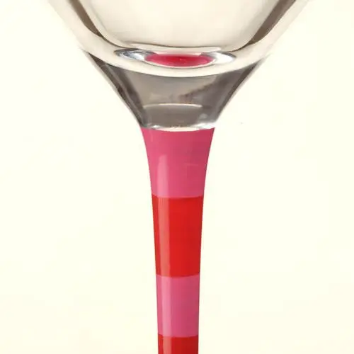 ZSA ZSA ZSU Loess Hand Painted Glass Martini Glass 8 Oz
