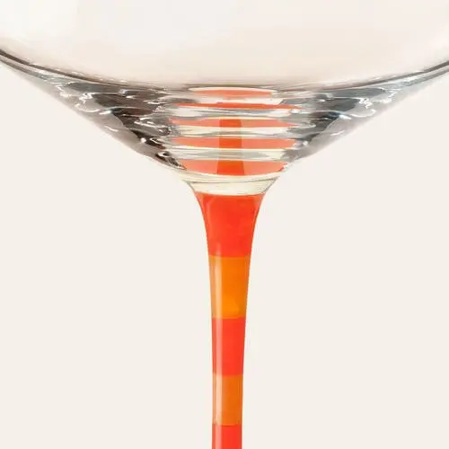 ZSA ZSA ZSU Loess Hand Painted Glass White Wine Glass 15 Oz
