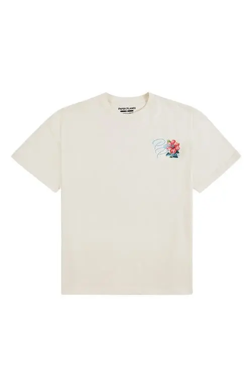 PAPER PLANES Flower Graphic T-shirt