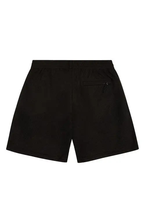 PAPER PLANES Logo Mesh Basketball Shorts - Black