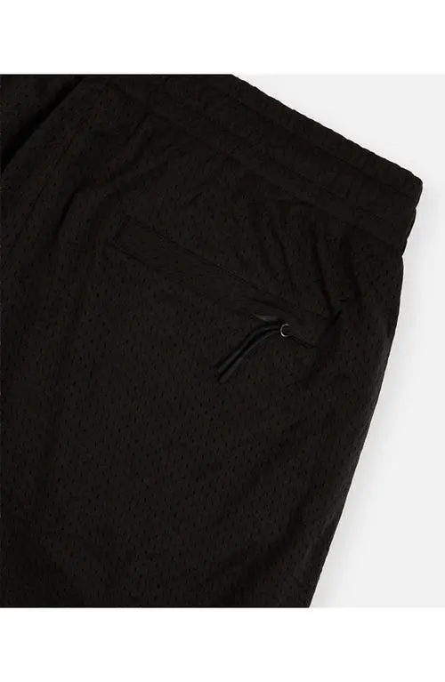 PAPER PLANES Logo Mesh Basketball Shorts - Black