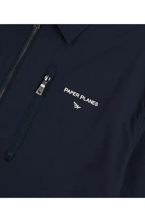 PAPER PLANES Planes Short Sleeve Zip-up Shirt