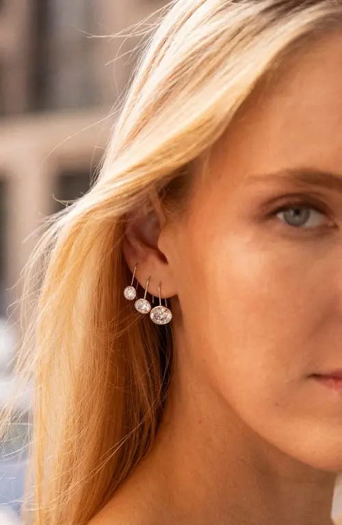 Baublebar Mini Fallon Bezel Drop Earrings - Silver