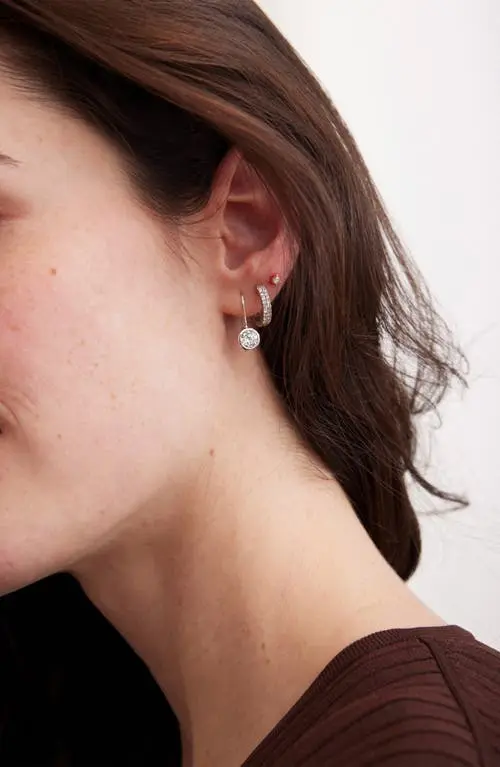 Baublebar Mini Fallon Bezel Drop Earrings - Silver