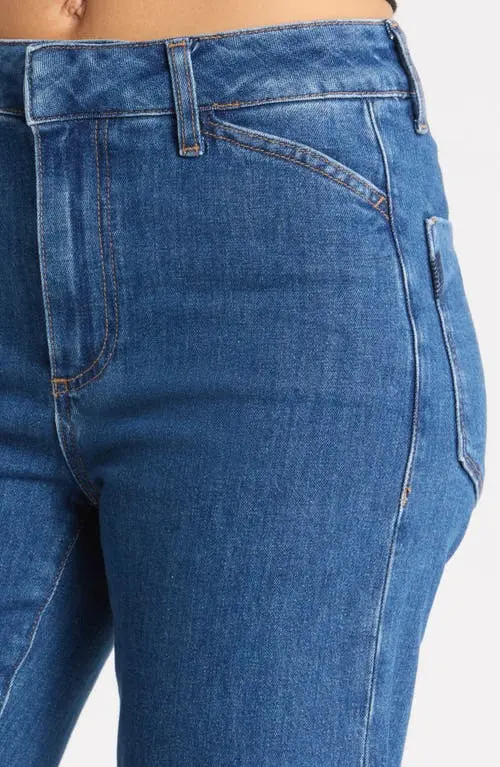 Paige Leenah Curved Pocket High Waist Wide Leg Jeans - Glendora