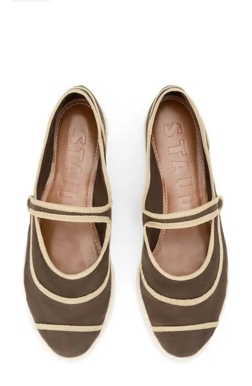 Staud Nora Espadrille Flat - Espresso