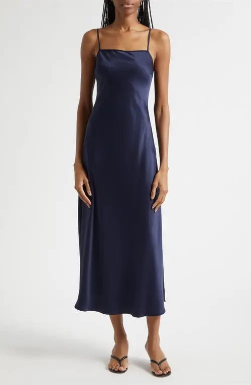 TOCCIN Lou Lou Satin Slipdress - Navy