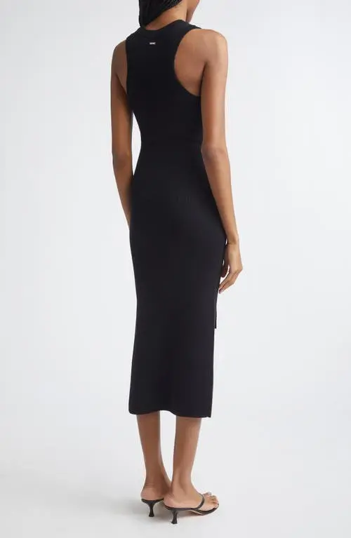 TOCCIN Piper Tie Front Midi Dress - Jet