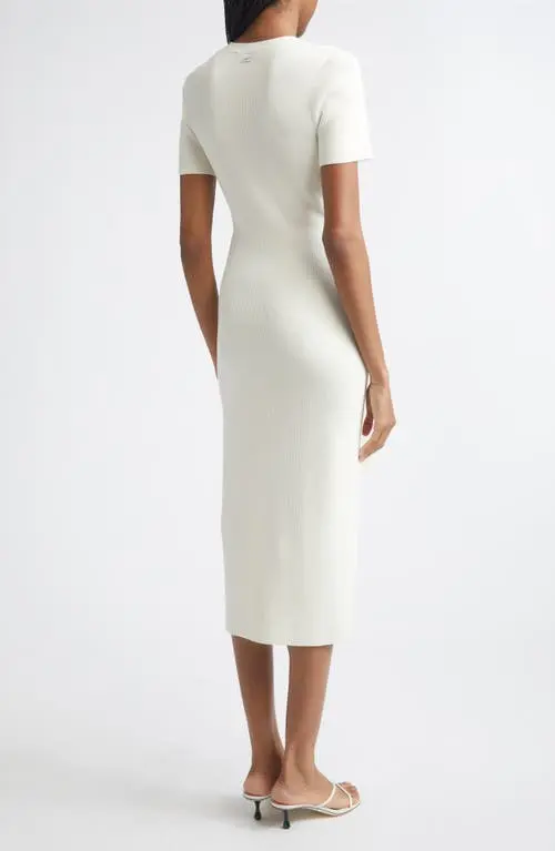 TOCCIN Agnes Short Sleeve Sweater Dress - Ivory
