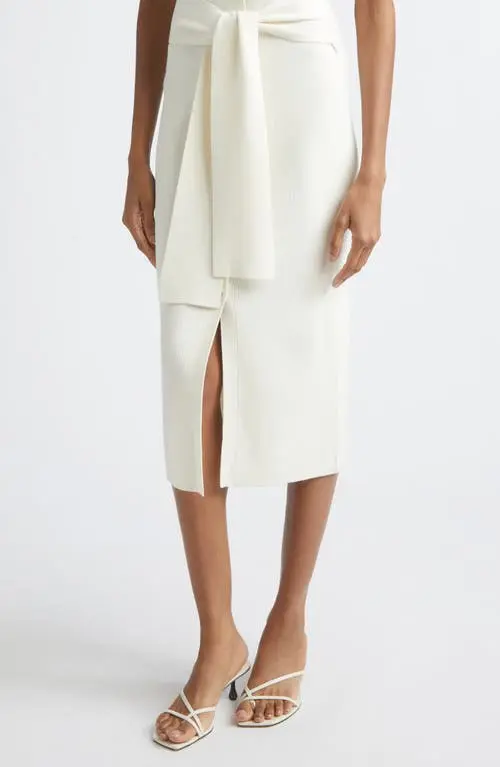 TOCCIN Agnes Short Sleeve Sweater Dress - Ivory