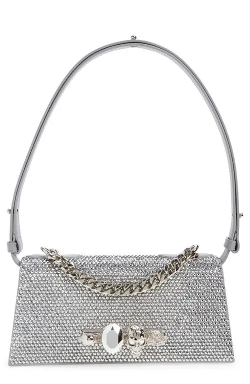 Alexander McQueen Mini Jeweled Shoulder Bag - Lead