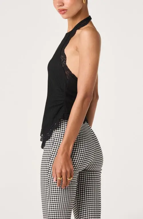 Astr The Label Zoe Lace Halter Top