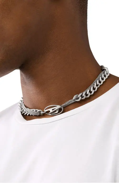 DIESEL® Oval D Toggle Chain Necklace