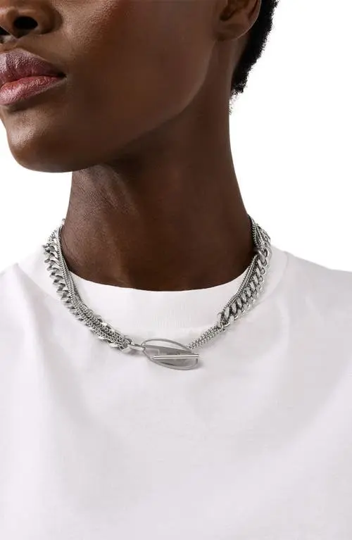 DIESEL® Oval D Toggle Chain Necklace