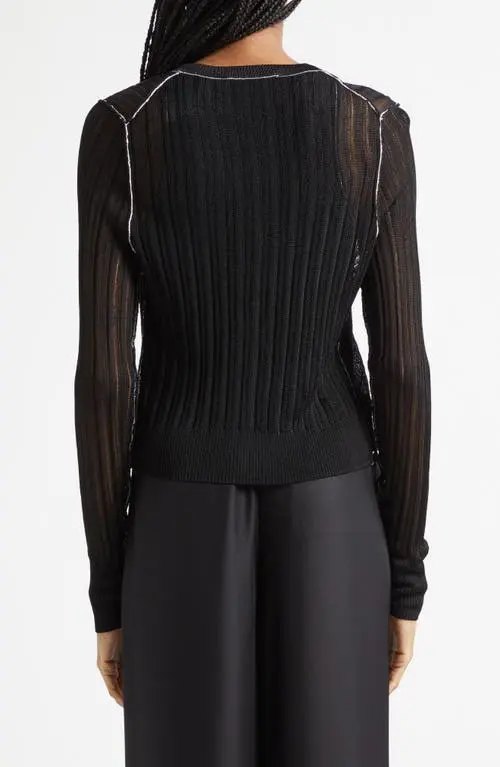 TOCCIN Crosby Ribbed Button Front Crop Cardigan