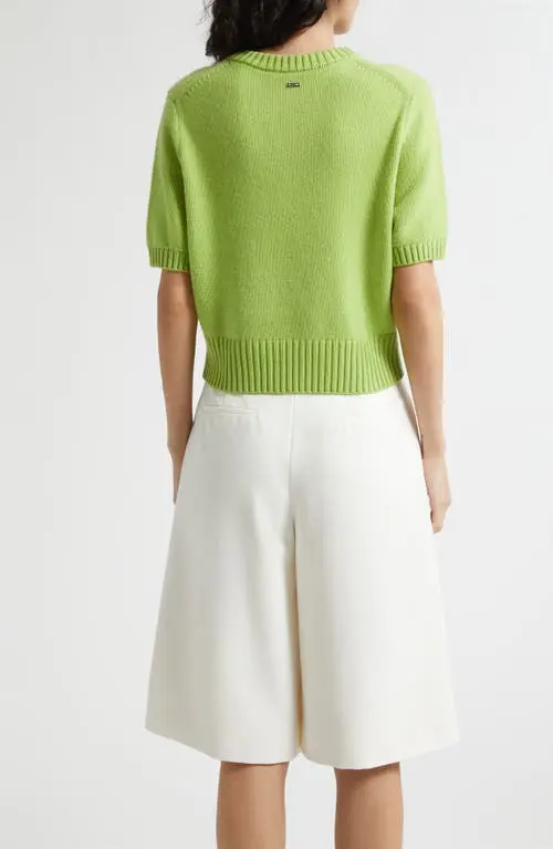 TOCCIN Elsie Short Sleeve Wool & Cashmere Cropped Sweater