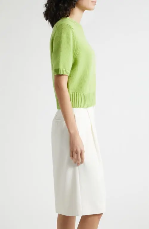 TOCCIN Elsie Short Sleeve Wool & Cashmere Cropped Sweater
