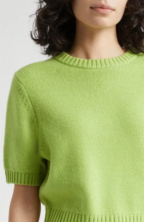 TOCCIN Elsie Short Sleeve Wool & Cashmere Cropped Sweater