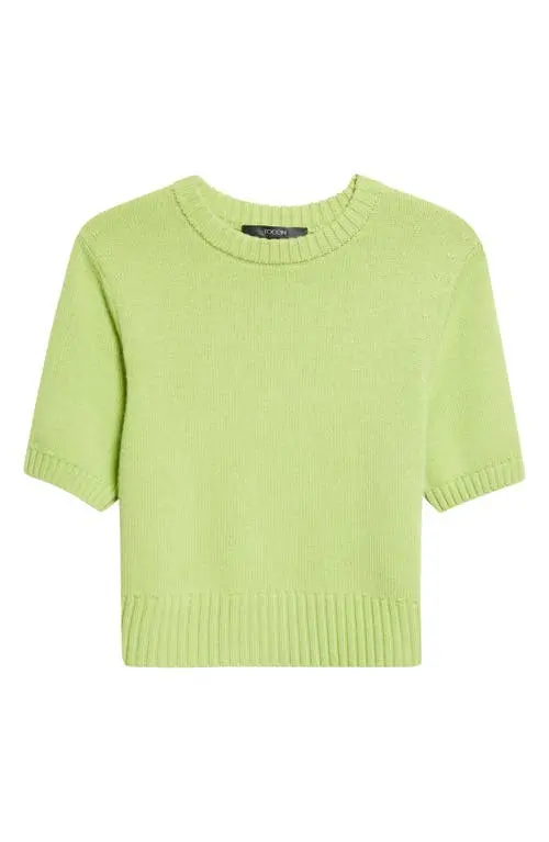 TOCCIN Elsie Short Sleeve Wool & Cashmere Cropped Sweater