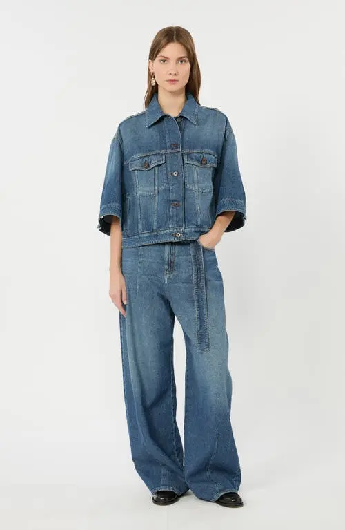 Max Mara Belted Wide Leg Jeans