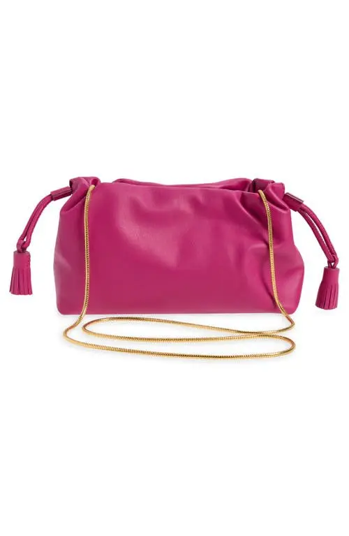 Veronica Beard Small Stash Leather Bag - Berry