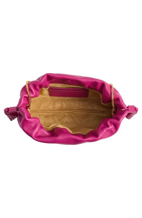 Veronica Beard Small Stash Leather Bag - Berry