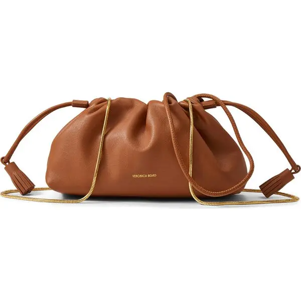 Veronica Beard Small Stash Leather Bag - Hazelwood