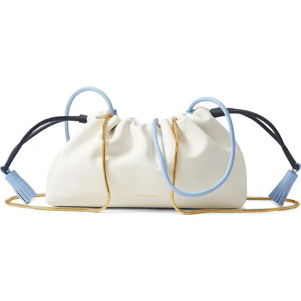 Veronica Beard Small Stash Leather Bag - Off White Multi