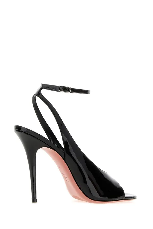Amina Muaddi Leather Anok Sandals