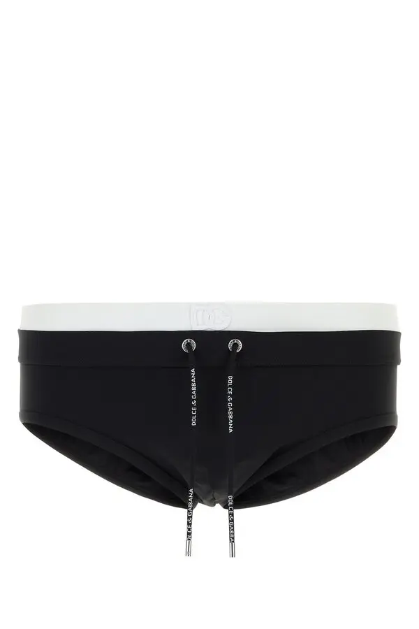 Dolce & Gabbana Stretch Nylon Swimming Brief - Black