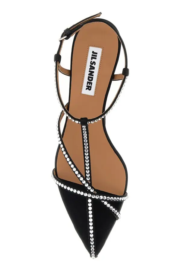JIL SANDER Satin Cage Sandals