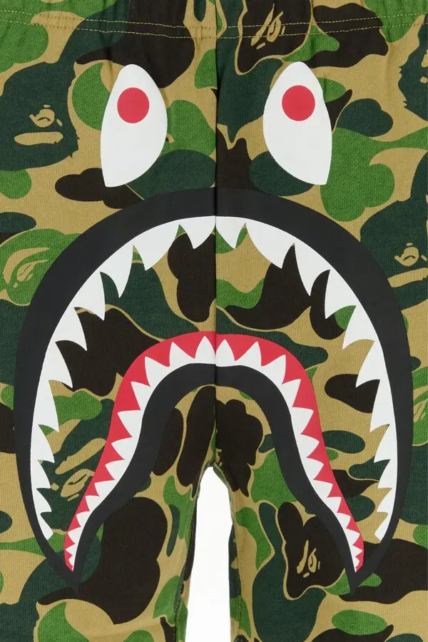 A BATHING APE Abc Camo Shark Print Bermuda Shorts