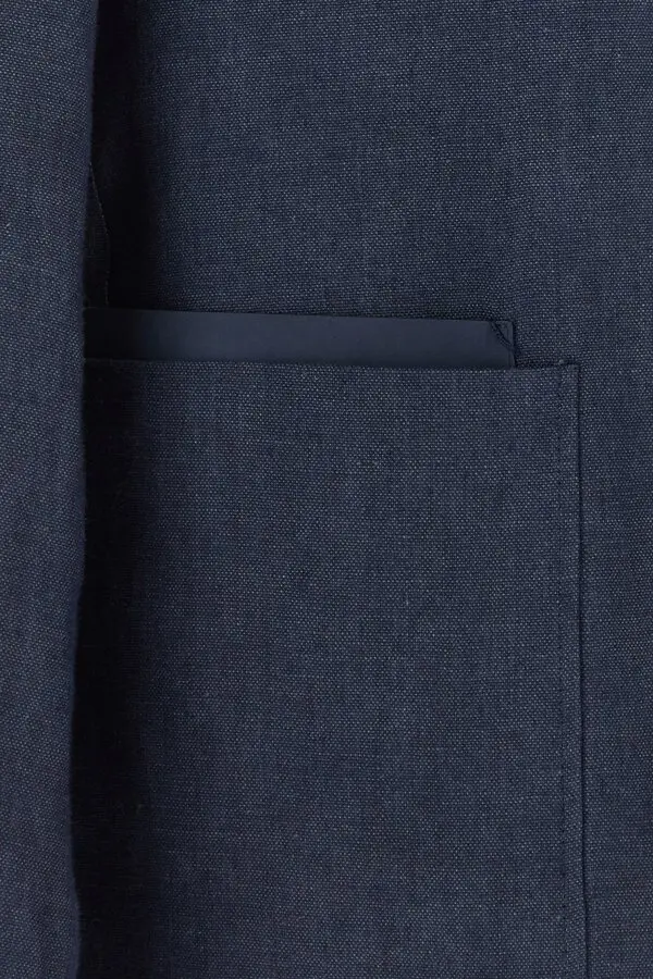 Zegna Navy Linen Blazer