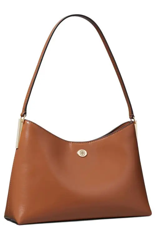 Tory Burch Small Robinson Leather Shoulder Bag - Aged Tan
