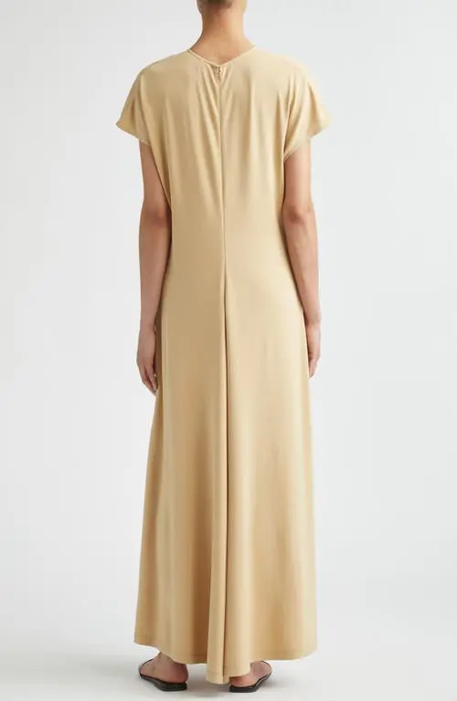 TOTEME V-neck Jersey Maxi Dress - Chai