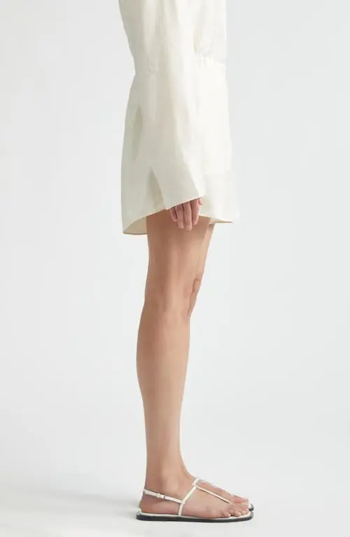 TOTEME Monogram Organic Silk Pajama Shorts