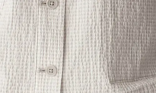 Eileen Fisher Mandarin Collar Texture Stretch Organic Cotton Jacket