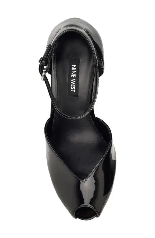 Nine West Keela Platform Ankle Strap Pump - Black