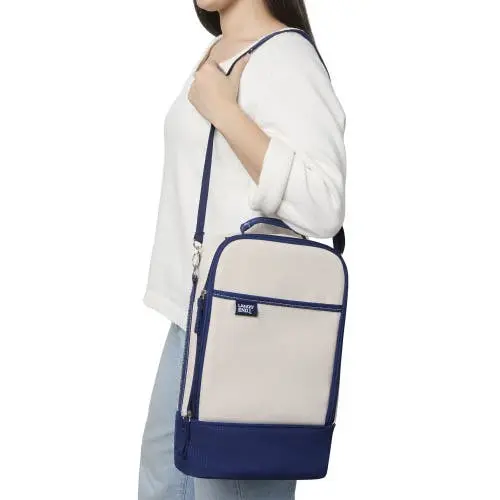LANDS' END Medium Wine Cooler Bag With 2 Bpa-free Glasses