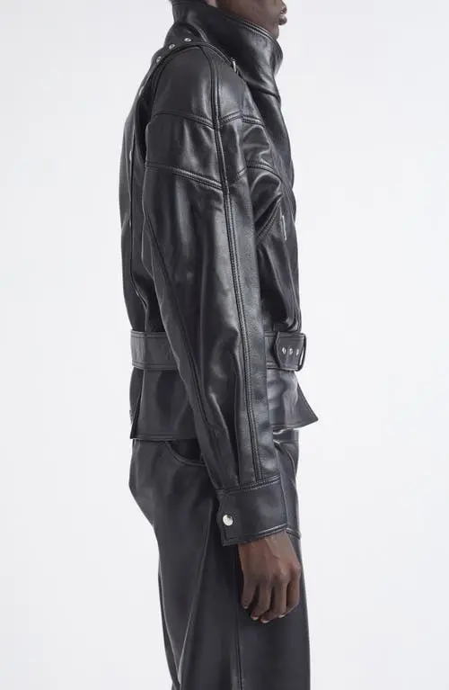 Vaquera Bombshell Belted Leather Jacket