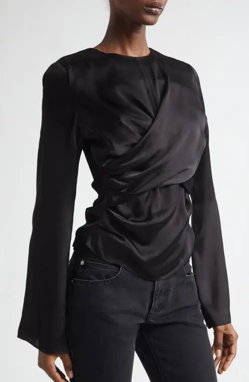 Isabel Marant Étoile Neame Draped Bell Sleeve Top