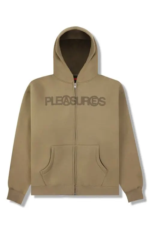 PLEASURES Zine Zip Hoodie - Mud