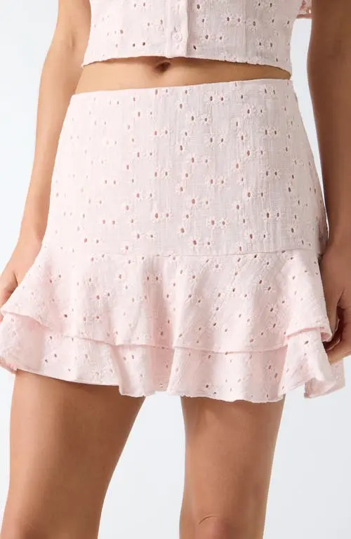 Guess Sade Cotton Eyelet Miniskirt