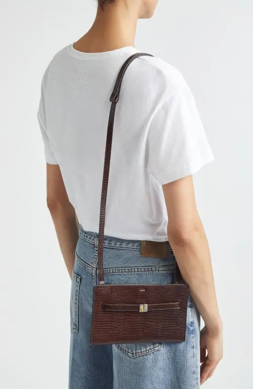 TOTEME Belted Lizard Embossed Crossbody Bag
